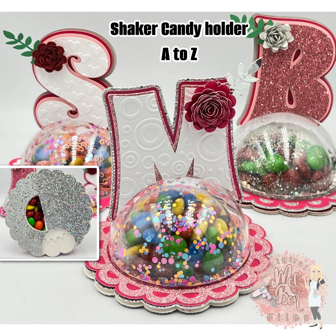 Shaker Alphabet Candy Ornament Digital File SVG and Studio - Etsy