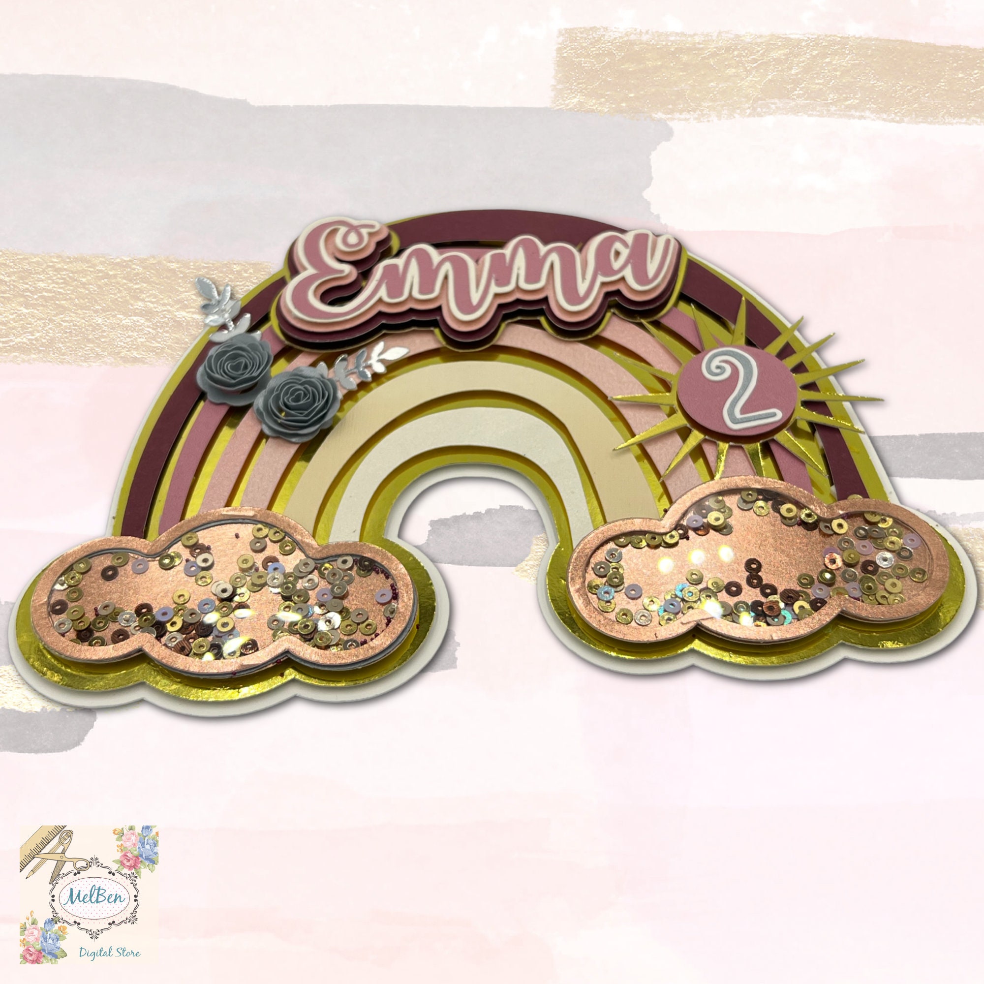 Boho Shaker Cake Topper Svg Studio and Pdf. Great for Cricut | Etsy