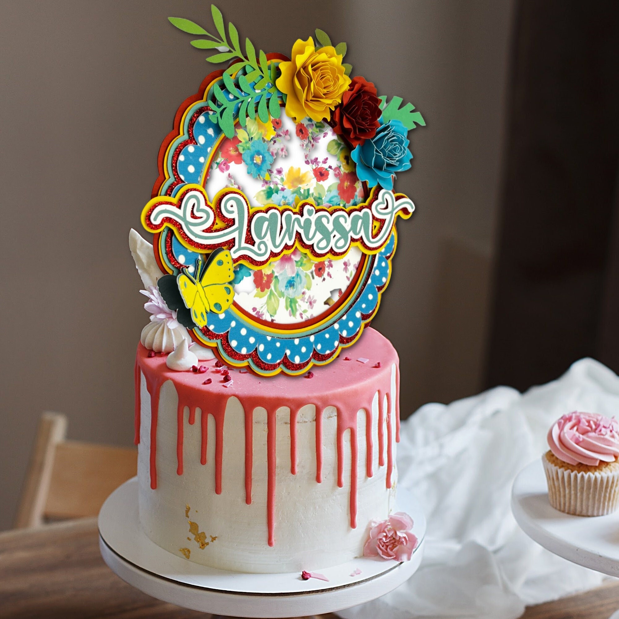 Cake Topper Layered Svg Pdf and Studio. - Etsy