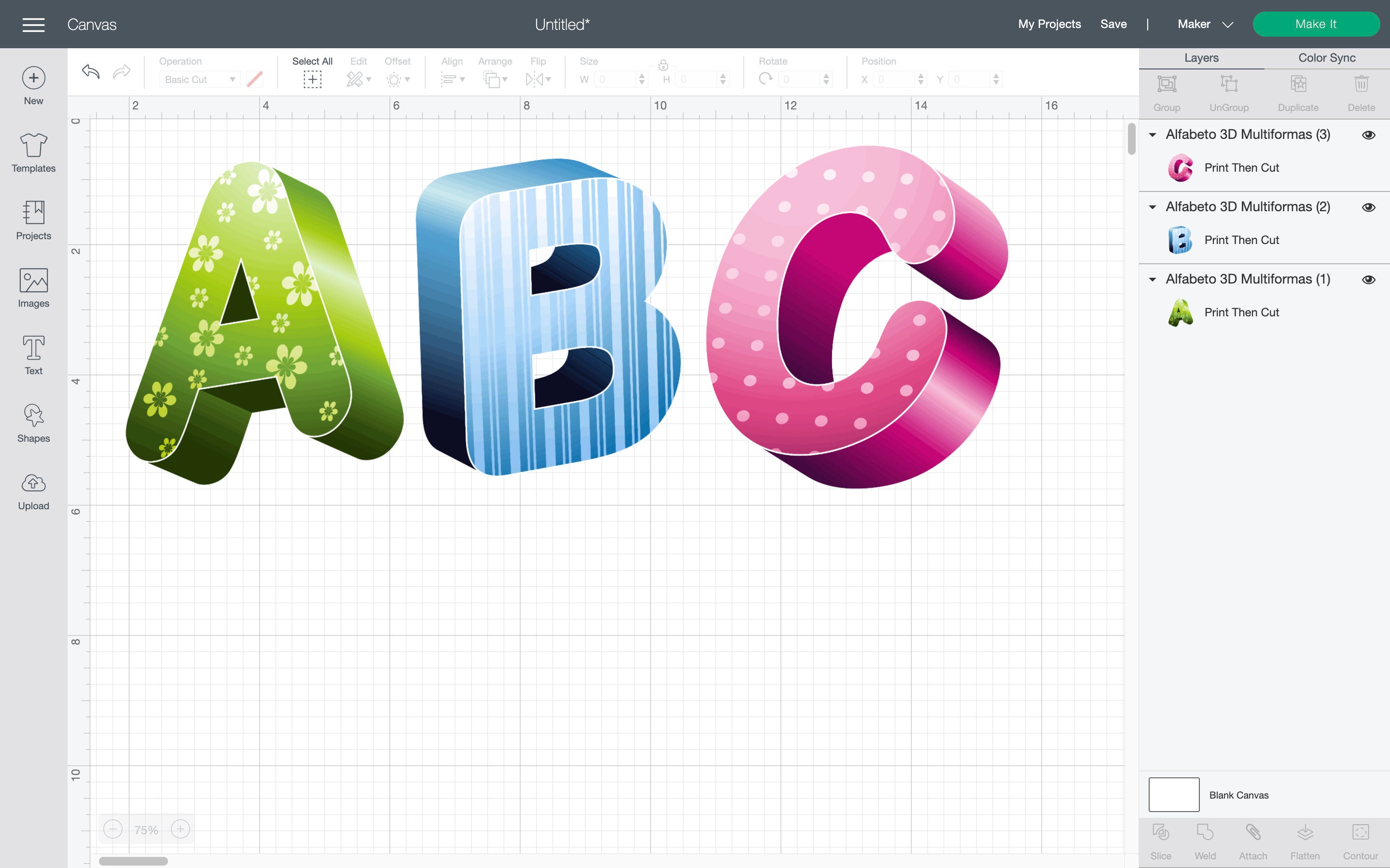 3D FONT Png 3D Alphabet Png and Pdf Alphabet Cut File | Etsy