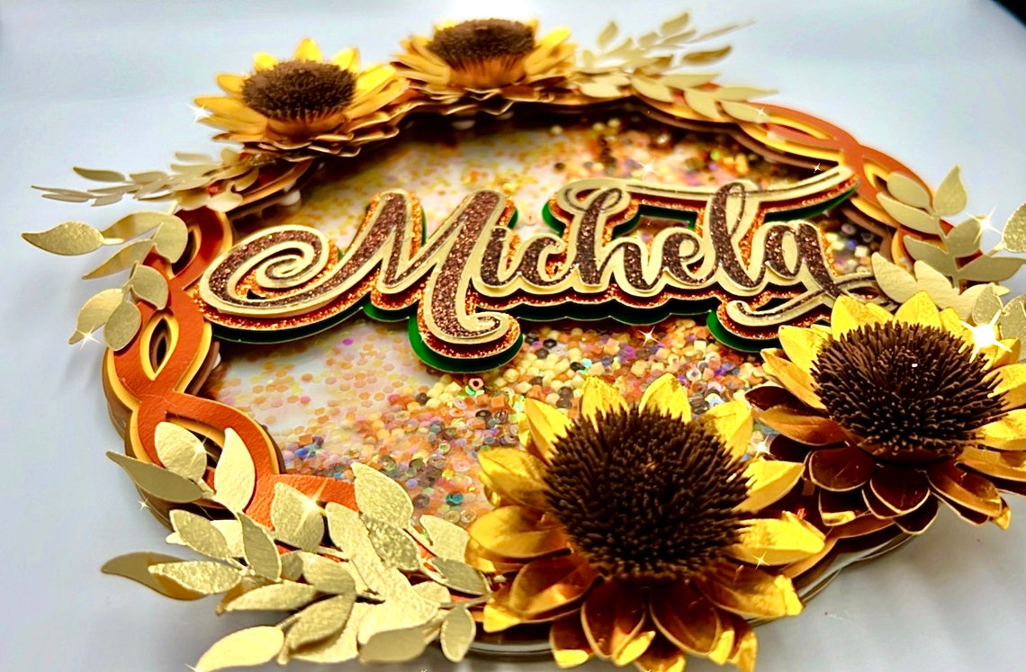 Sunflower Shaker Cake Topper SVG and Studio. Cricut and - Etsy