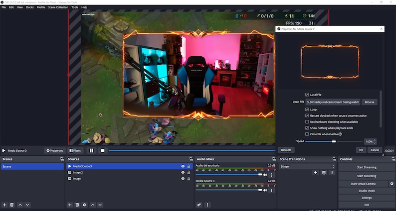 Stream Overlay Webcam - League of Legends - RANKEDS Rangos - Diseño ...
