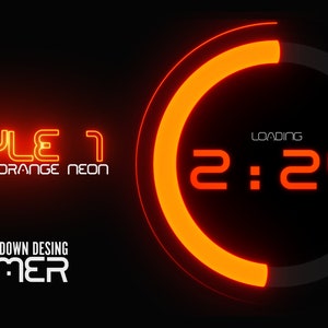 Animated Neon Countdown Timer: Twitch & Kick Overlay (webm) - Etsy