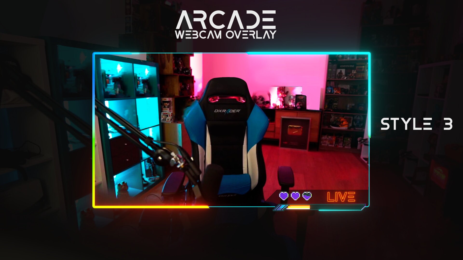 Arcade - Webcam Overlays Stream Design - Pack of 3 Styles - HD Quality ...