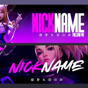 Custom Banner Design - Twitch, Youtube, Kick Profile Banner - Etsy