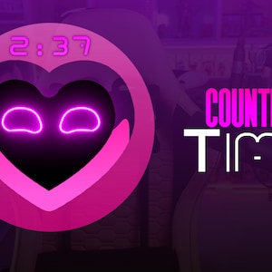 STREAM Countdown Timer - for Twitch and Kick - Robot Pink Neon Style ...