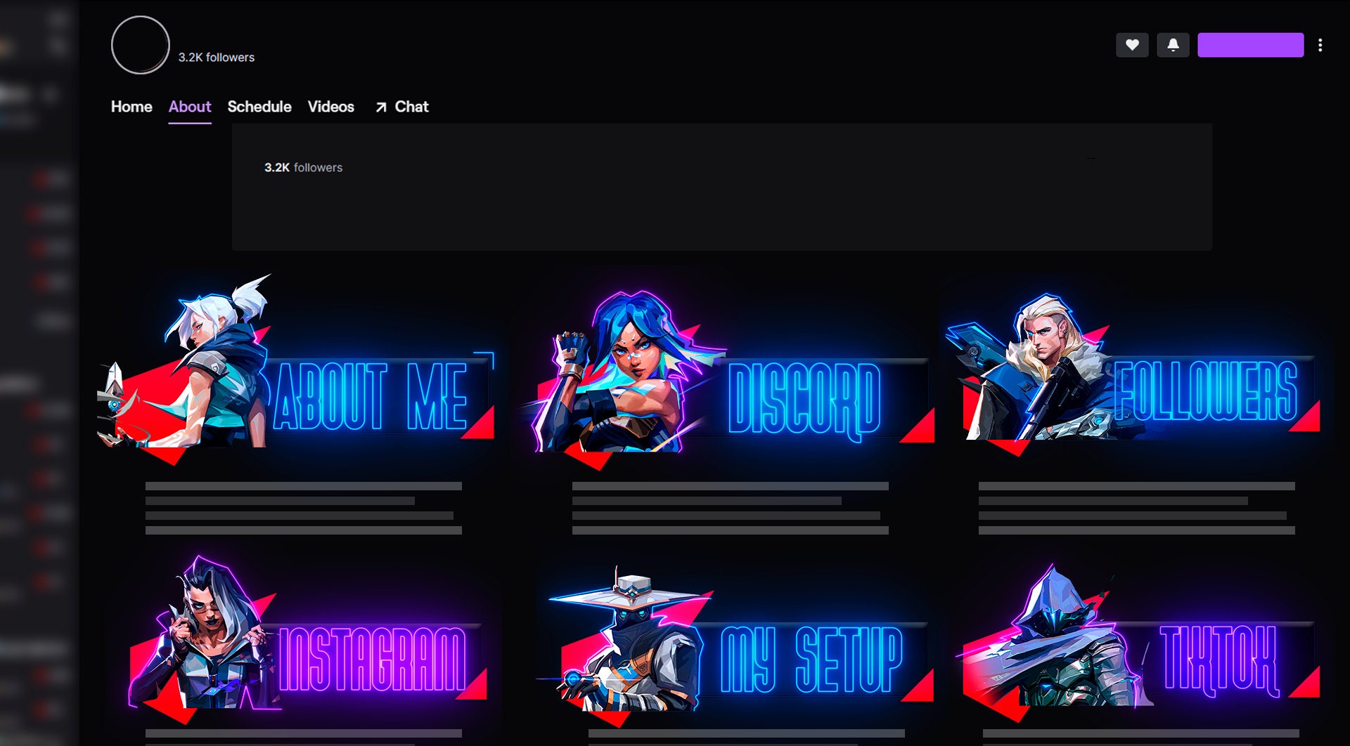 VALORANT PANELS 11 Valorant Style Panel Designs für Twitch - Etsy Schweiz