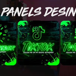 Stream Profile Panels Packs - Designs Panels Stream Profile Neon Green ...