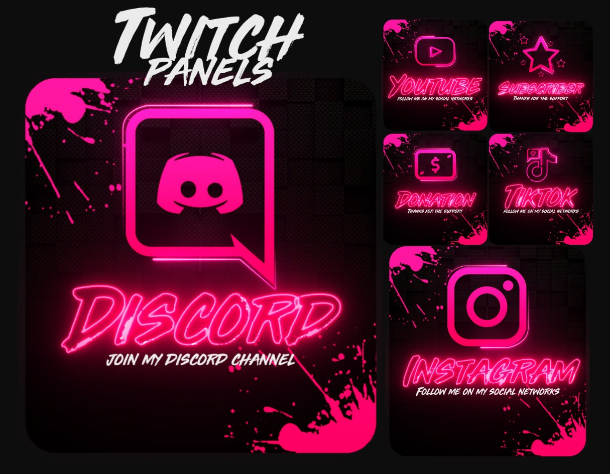 Stream Profile Panels Packs Designs Panels Stream Profile - Etsy