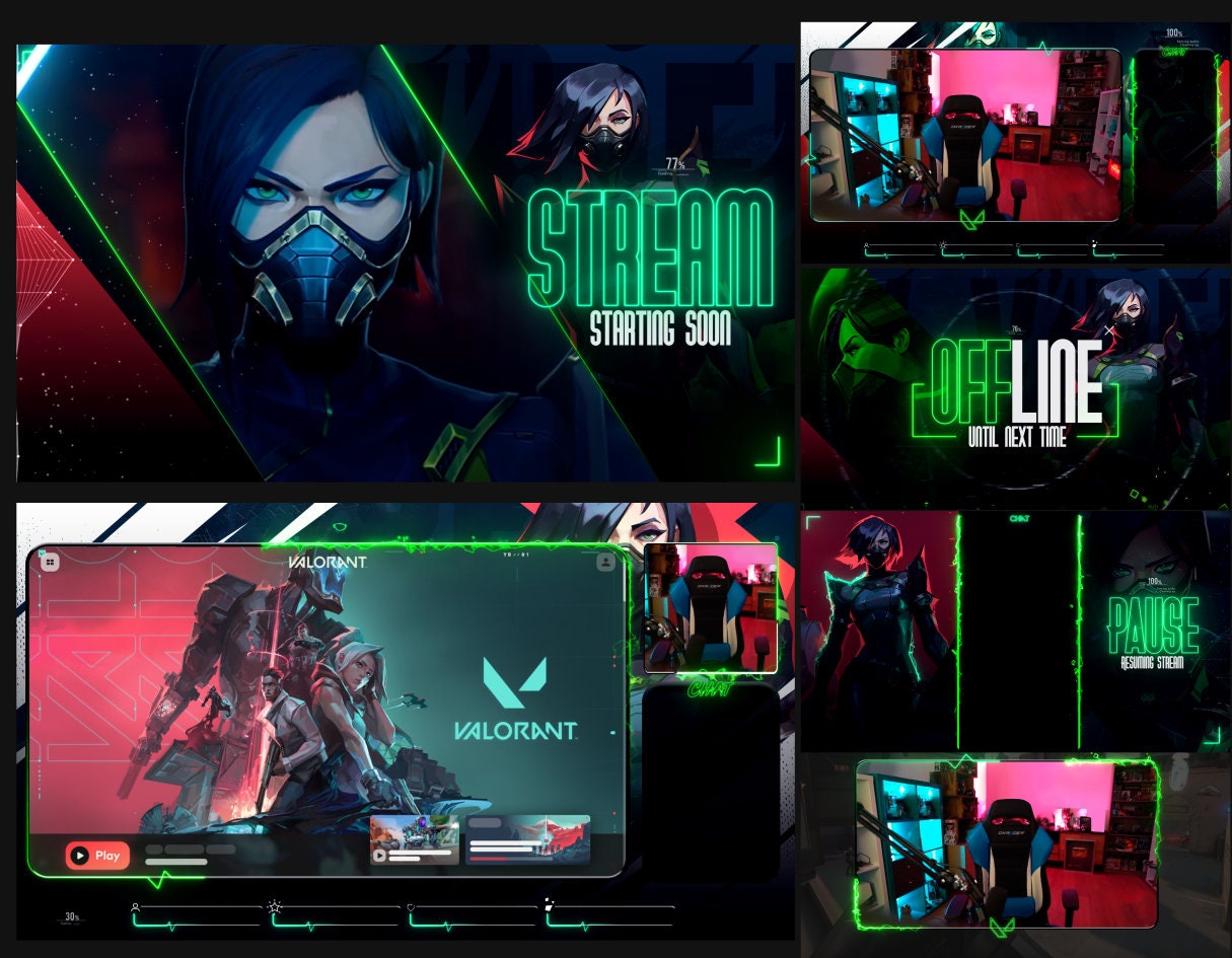 Viper Valorant Animated Stream Overlays Pack WEBM Format - Etsy
