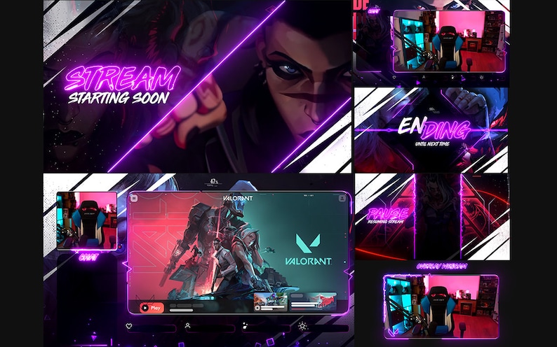Fade Valorant Animated Stream Overlays Pack HD Quality - Etsy