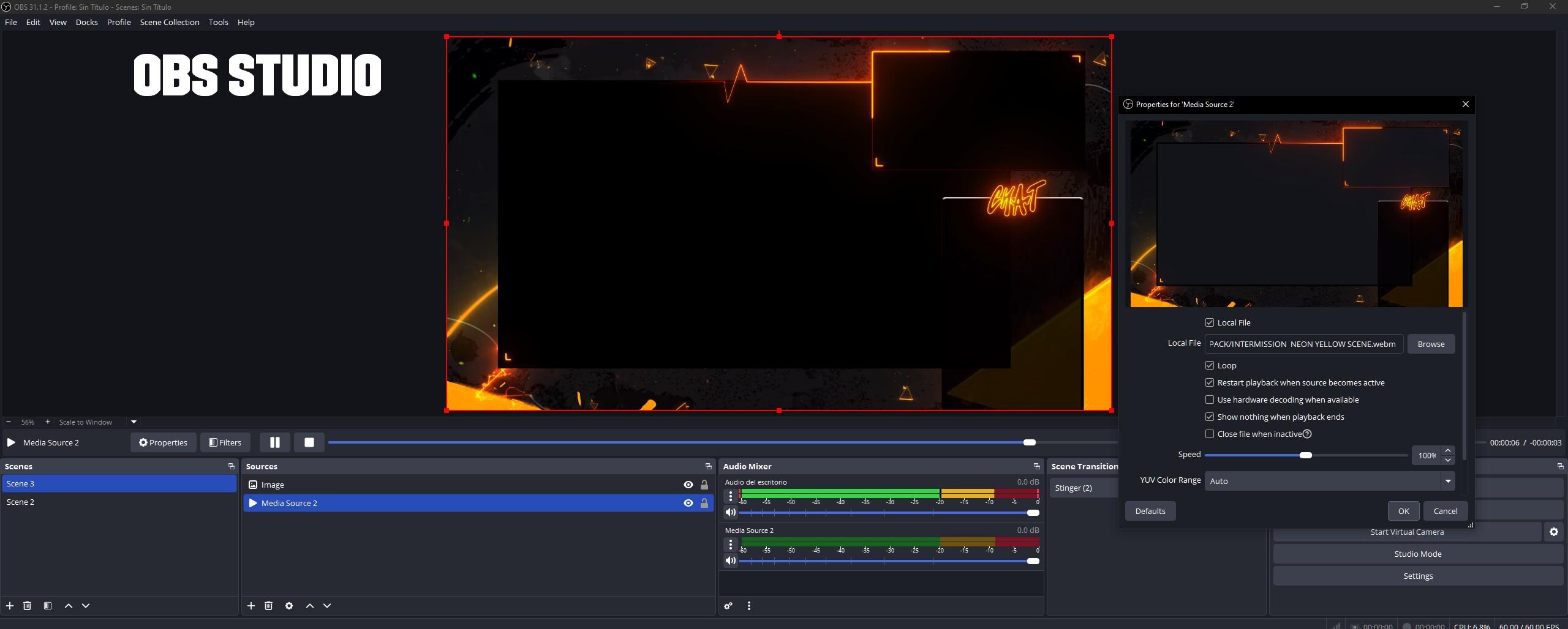 Neon Graffiti Animated Stream Package: Twitch, Youtube, Kick (OBS ...