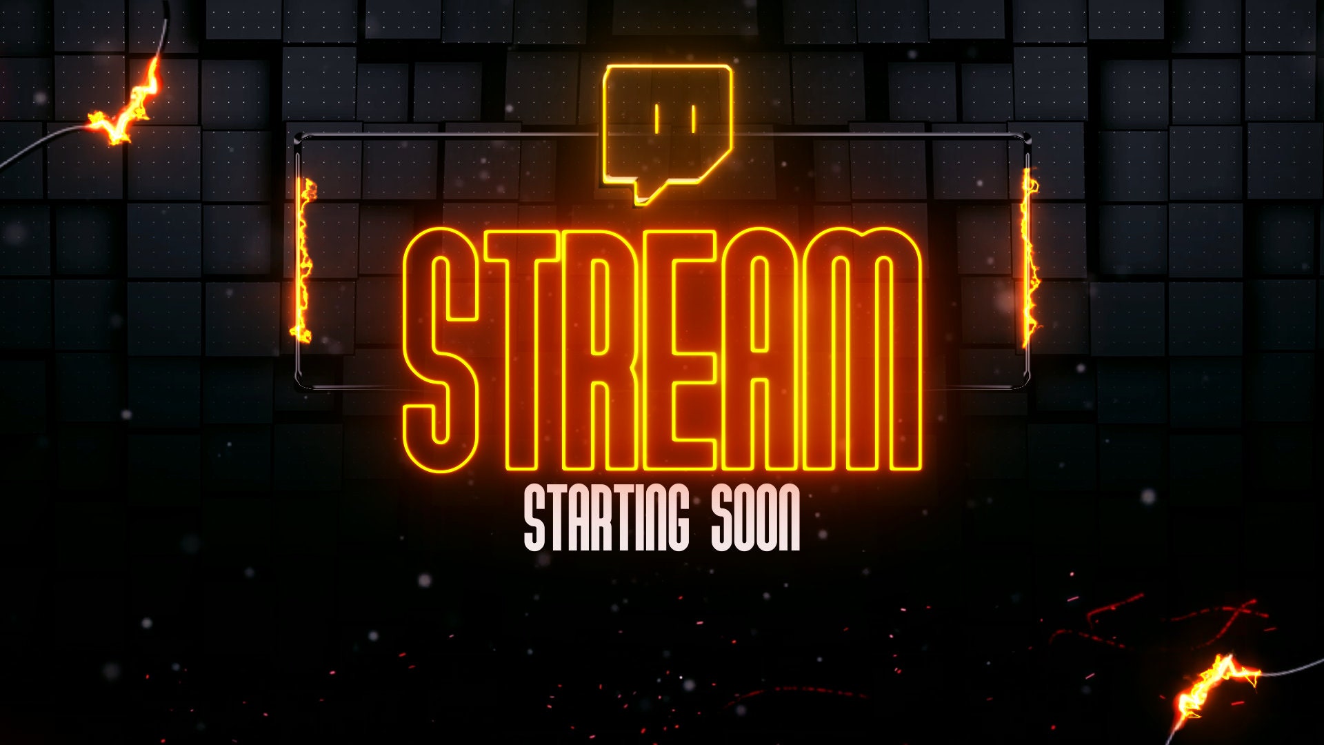 Animated Stream Pack Yellow Electric Overlays WEBM Format - Etsy