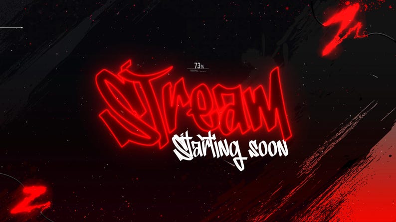 Red Neon Galaxy Animated Stream Overlays: Twitch, Youtube, Kick (OBS ...
