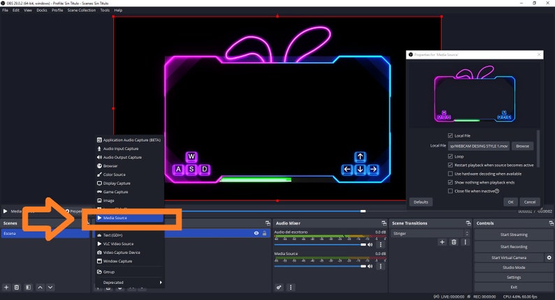 Webcam Overlay Stream - Arcade Gaming Pack of 3 Animated Styles - WEBM ...