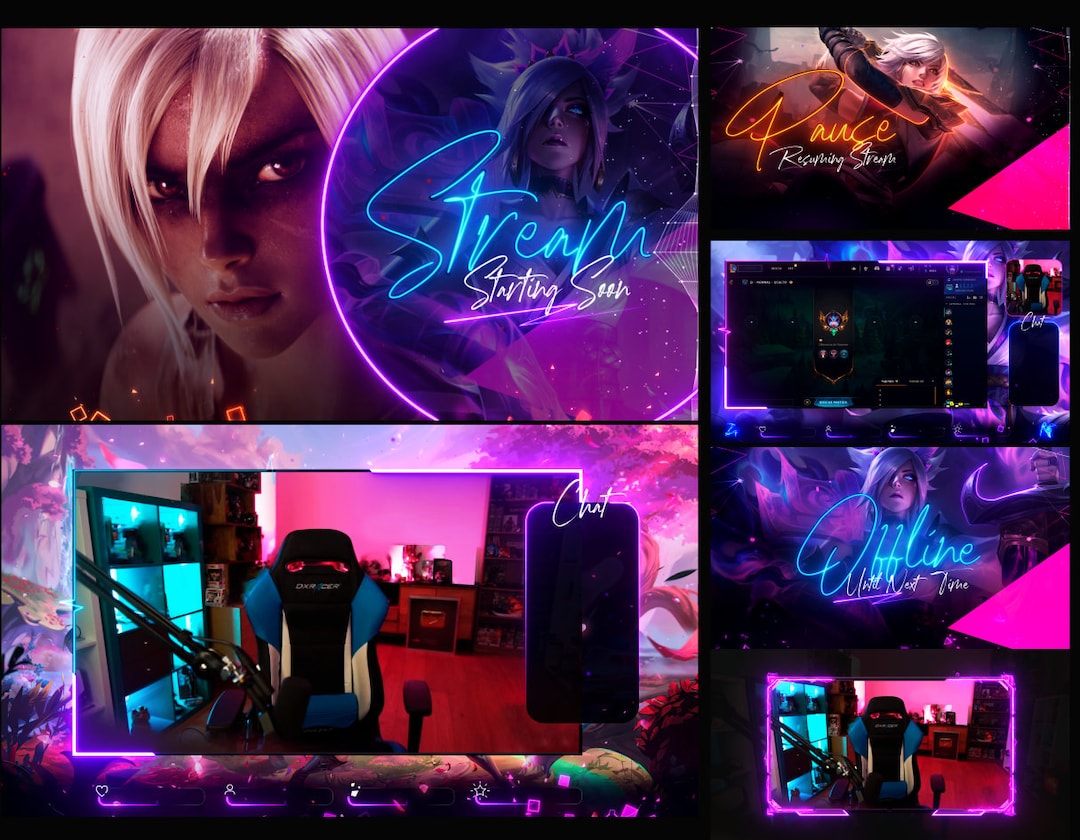 Riven Stream Overlay Pack - HD Animated Overlays - PACK - Etsy