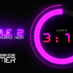 Animated Neon Countdown Timer: Twitch & Kick Overlay (webm) - Etsy