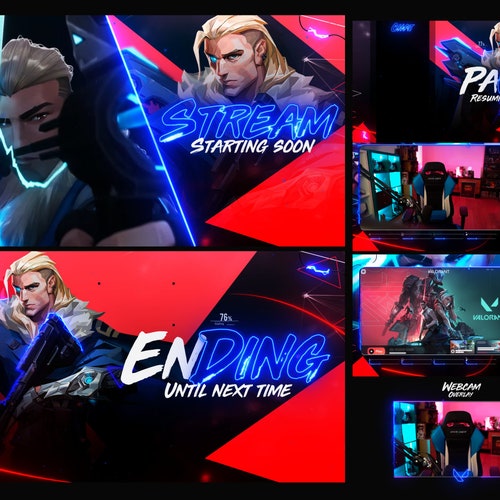 Fade Valorant Animated Stream Overlays Pack HD Quality - Etsy