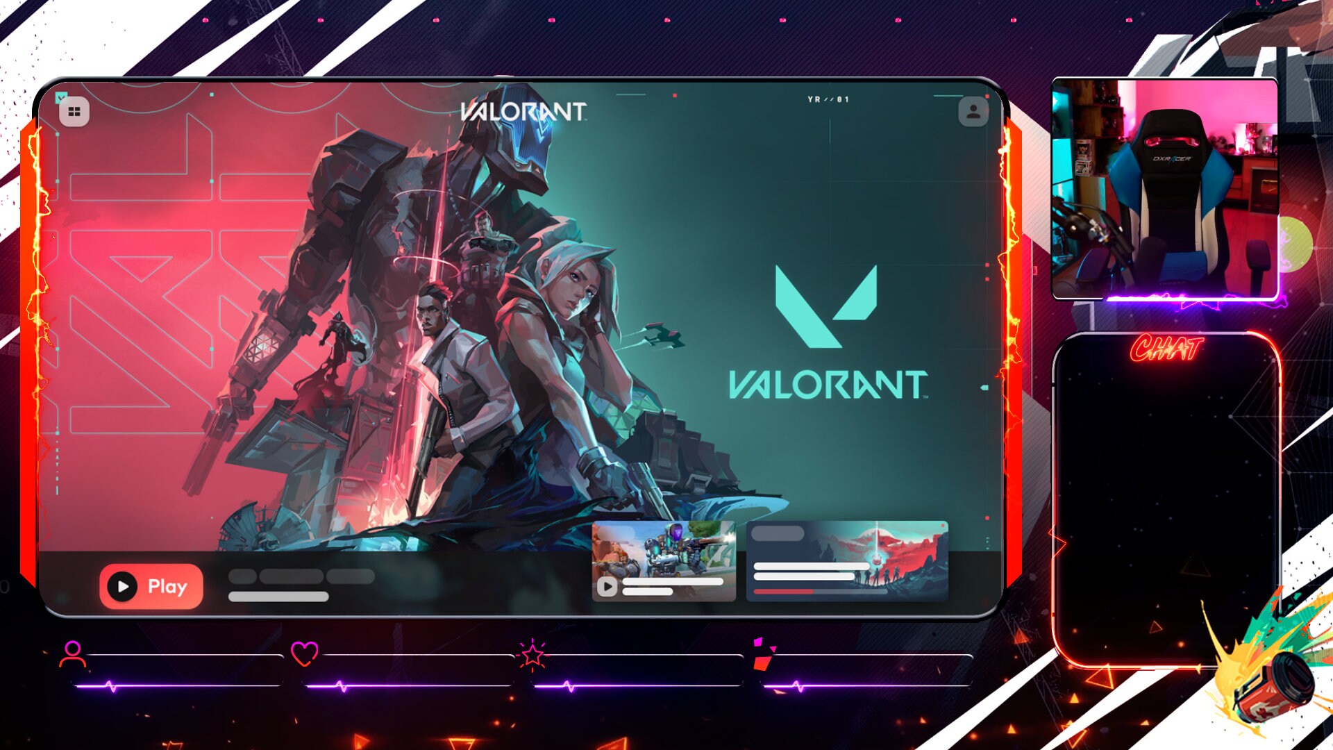 Valorant Raze Animated Stream Overlays Pack HD Quality - Etsy UK