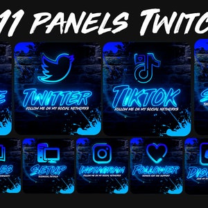Stream Profile Panels Packs - Designs Panels Stream Profile Neon Blue ...
