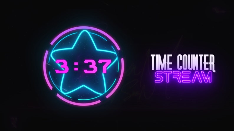 Animated Stream Star Timer: Twitch & Kick Countdown Overlay - Etsy