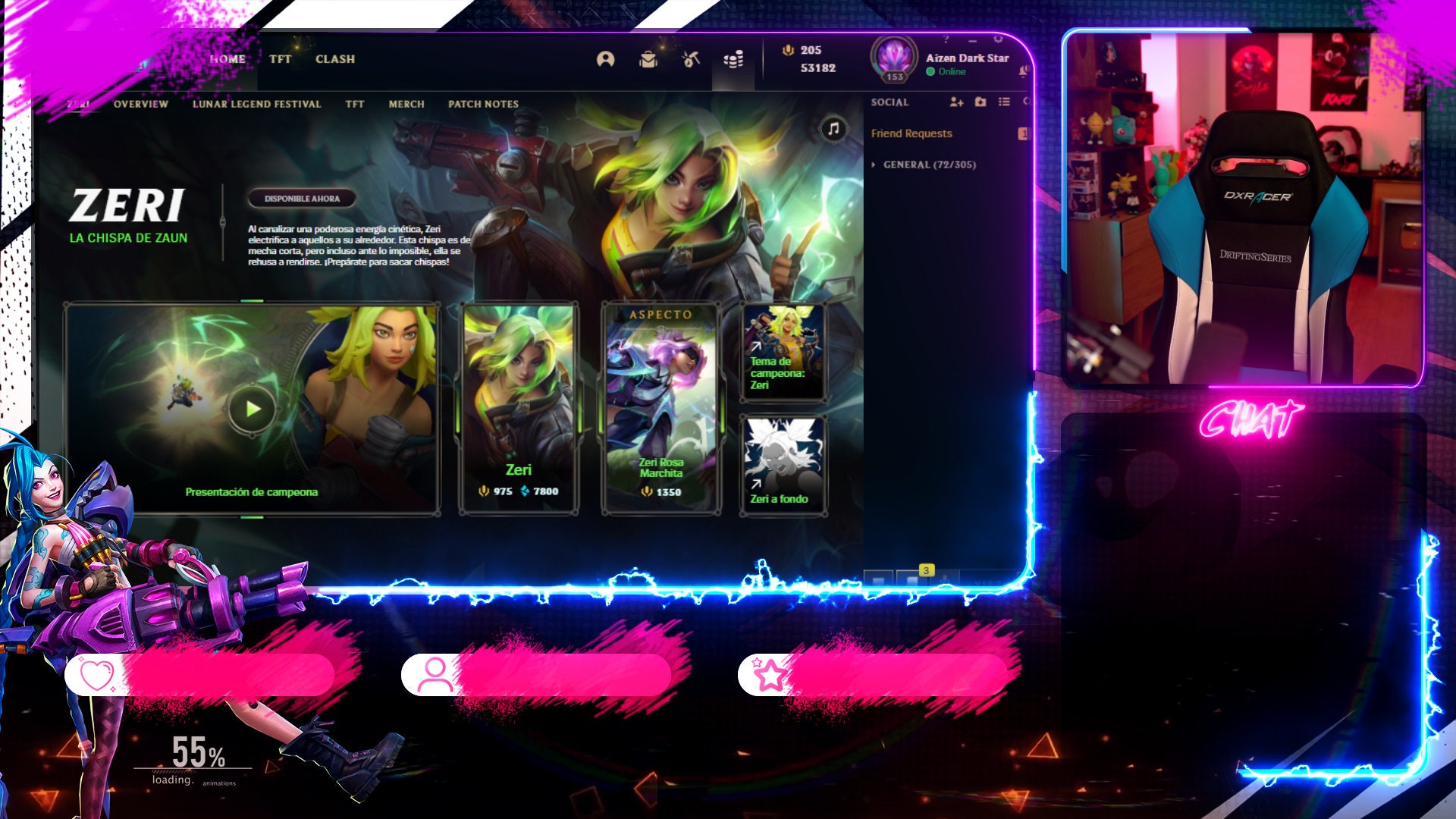 Jinx Animated Stream Overlay Pack HD Quality WEBM Format | Etsy Canada