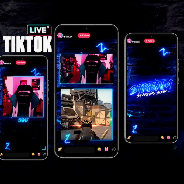 Tik Tok Live Studio Overlays - Etsy