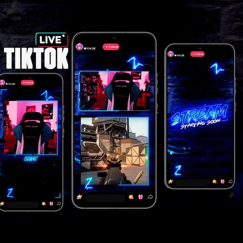 Tik Tok Live Studio Overlays - Etsy