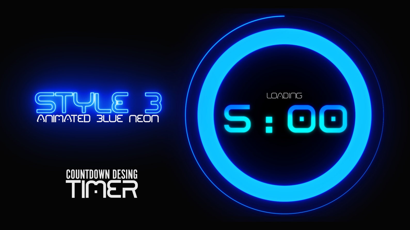 Animated Neon Countdown Timer: Twitch & Kick Overlay (webm) - Etsy