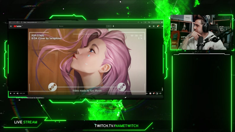 Futuristic Green Neon Style Overlays Animated Designs Webm - Etsy