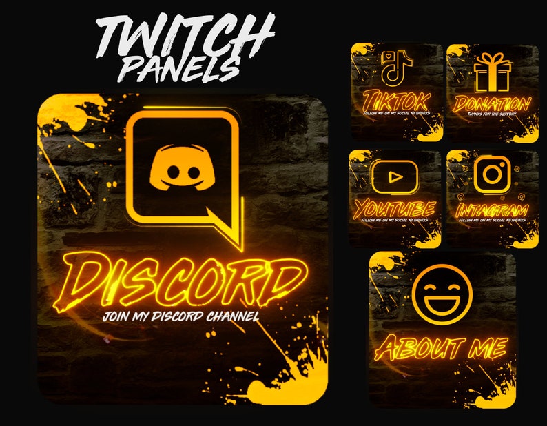Stream Profile Panels Packs Designs Panels Stream Profile - Etsy