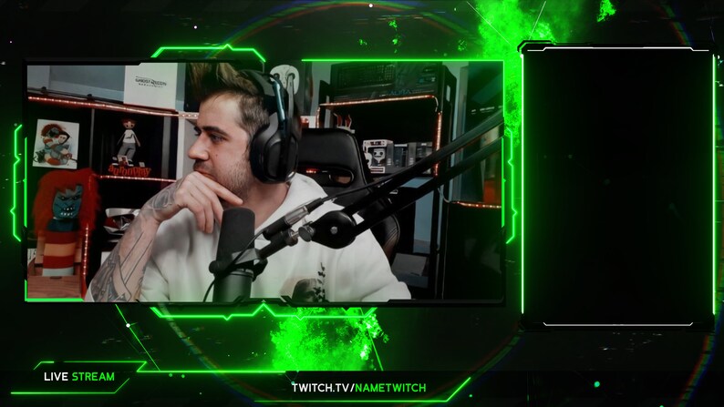 Futuristic Green Neon Style Overlays Animated Designs Webm - Etsy