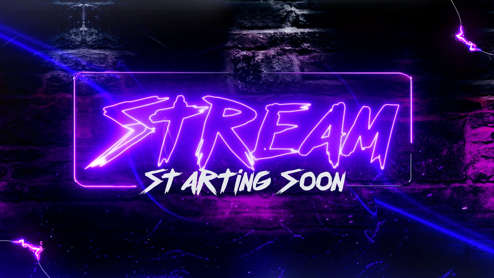 Overlays Stream Animated Neon Purple Style Twitch Pack WEBM - Etsy