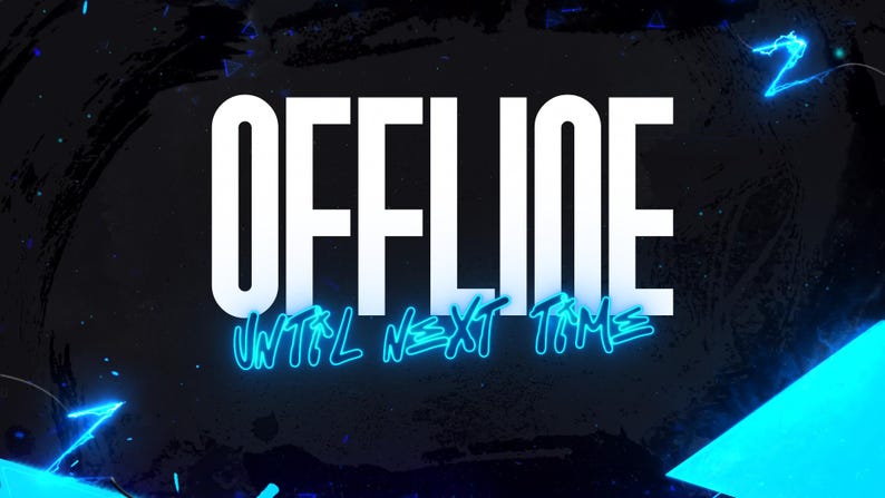 Blue Neon Graffiti Animated Stream Scenes: Complete Streaming Package ...