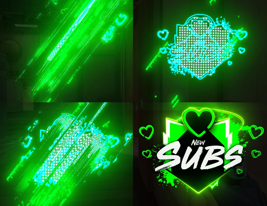 Animated Stream Alerts - Neon Green Style - Compatible Twitch - Kick ...