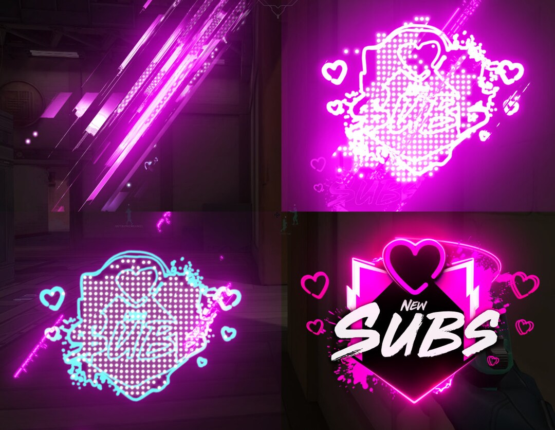 Animated Stream Alerts - Neon Pink Style - Compatible Twitch - Kick ...
