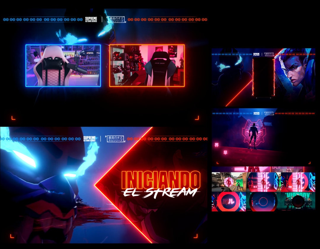 Custom Stream Pack Yoru Overlays Stream Twitch and Kick - Etsy