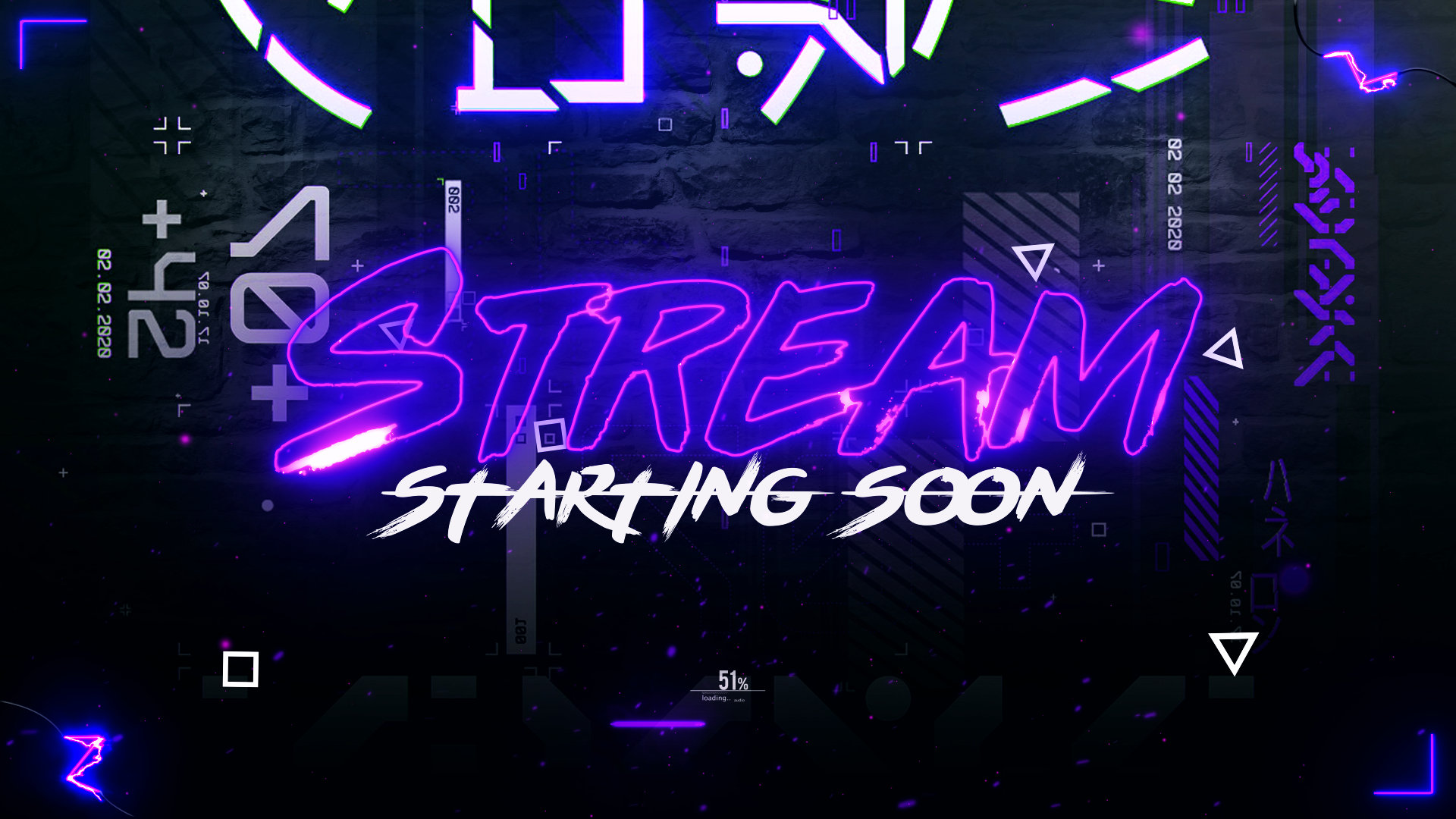 Animated Stream Overlays Pack Purple Violet Futuristic Neon - Etsy UK