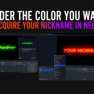 Custom Nickname in Neon - Design in PNG Format - Etsy