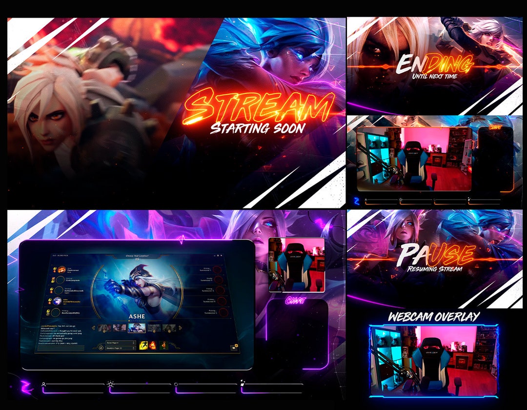 Riven Stream Overlay Pack HD Animated Overlays PACK - Etsy