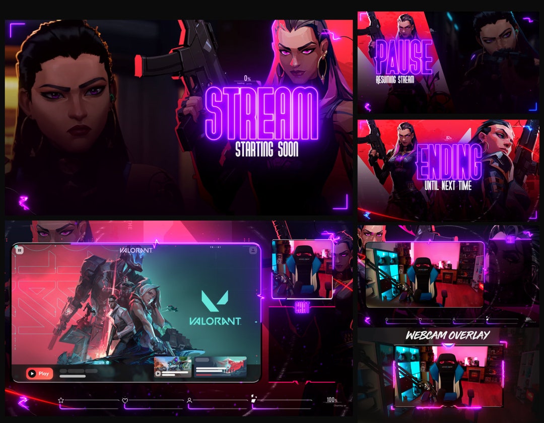 REYNA Valorant - Animated Stream Overlays Pack - WEBM Format - Etsy