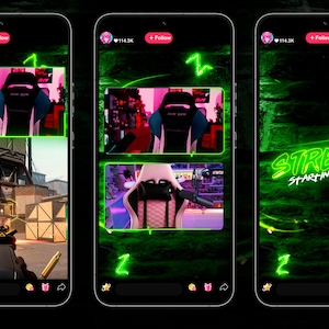 Neon Green TIKTOK Streaming Overlay Pack - Tiktok Live Animated Design ...