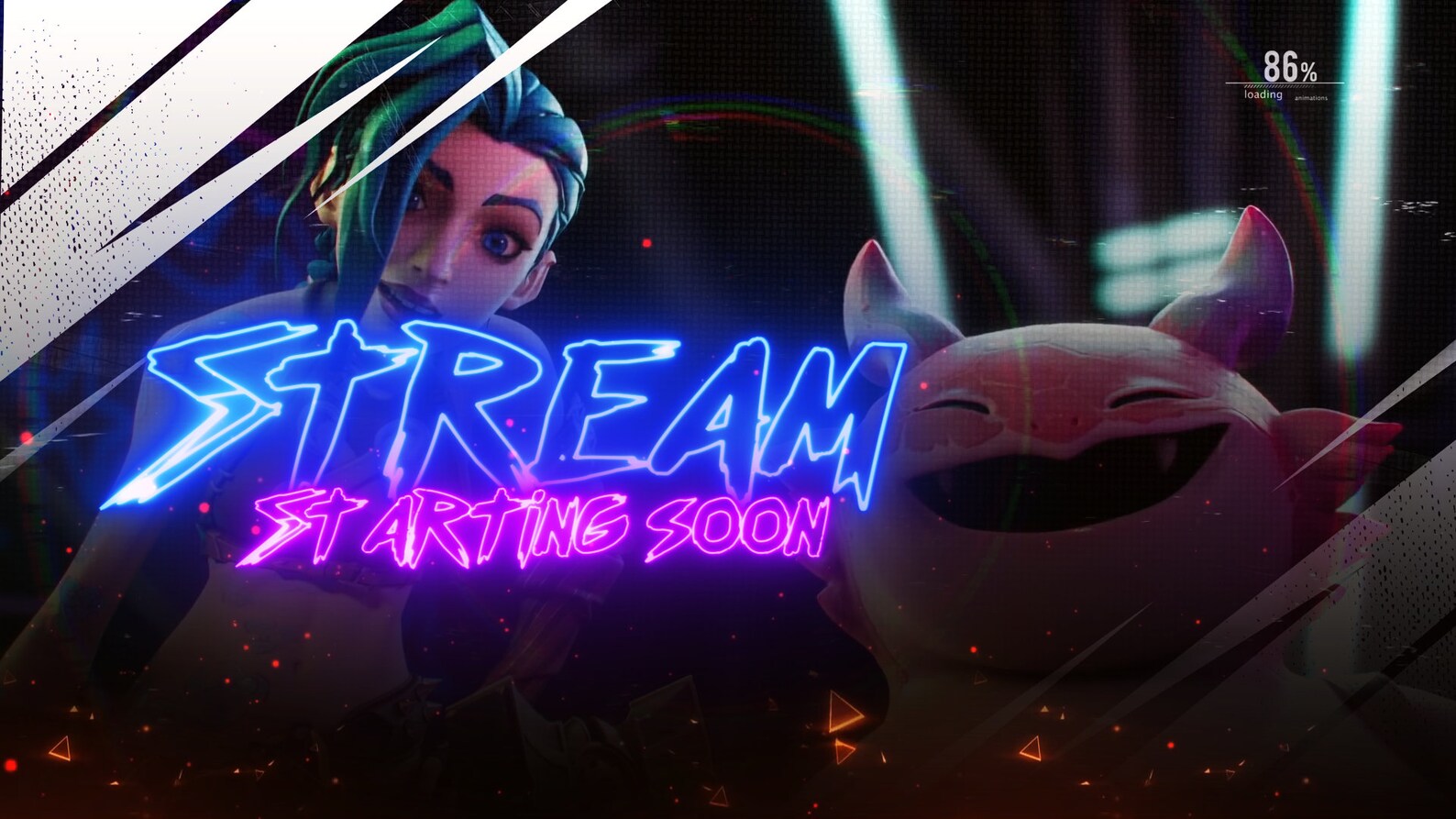 Jinx Animated Stream Overlay Pack HD Quality WEBM Format | Etsy