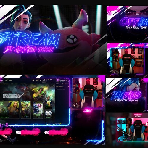 Jinx Animated Stream Overlay Pack HD Quality WEBM Format - Etsy Denmark