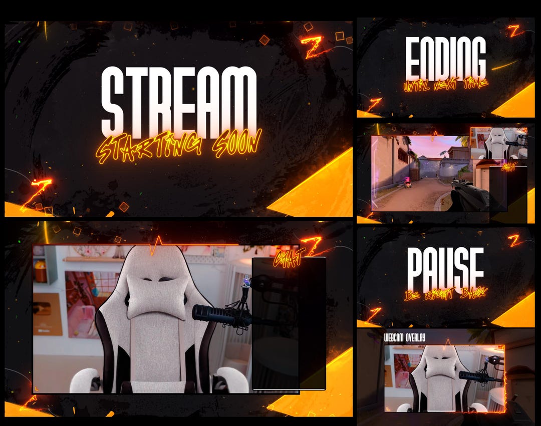 Neon Graffiti Animated Stream Package: Twitch, Youtube, Kick (OBS ...