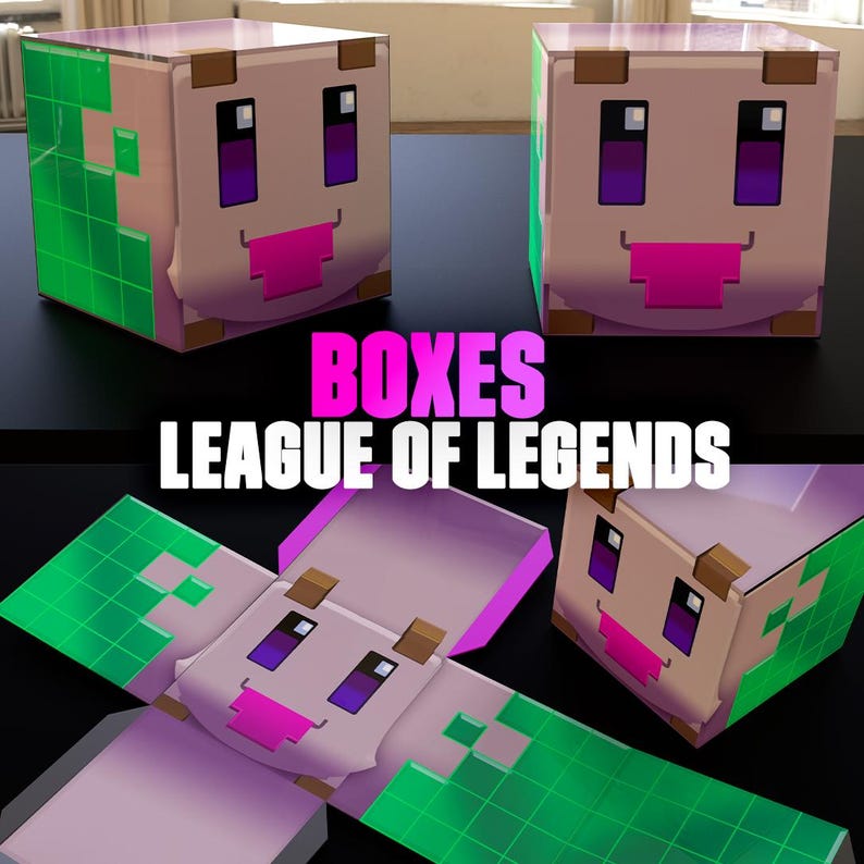 League of Legends Poros Gift Boxes Template (PDF Printable) - Etsy