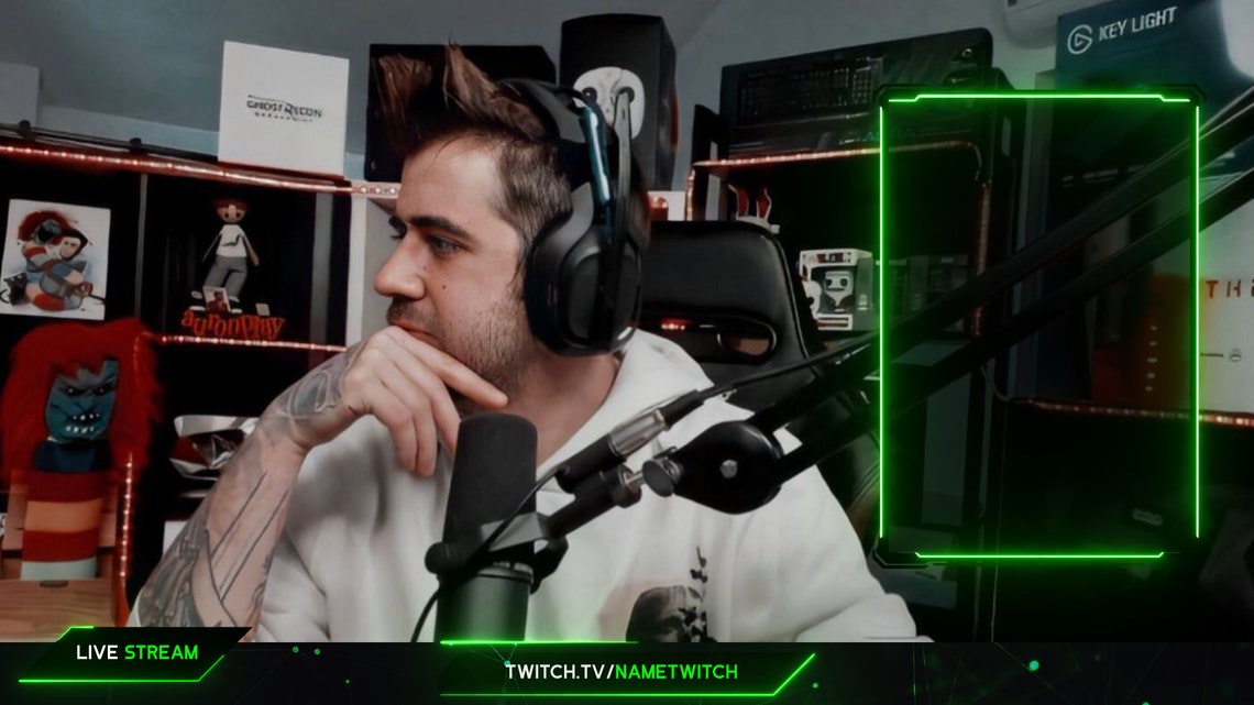 Futuristic Green Neon Style Overlays Animated Designs Webm | Etsy