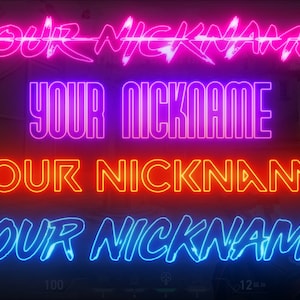 Custom Nickname in Neon - Design in PNG Format - Etsy