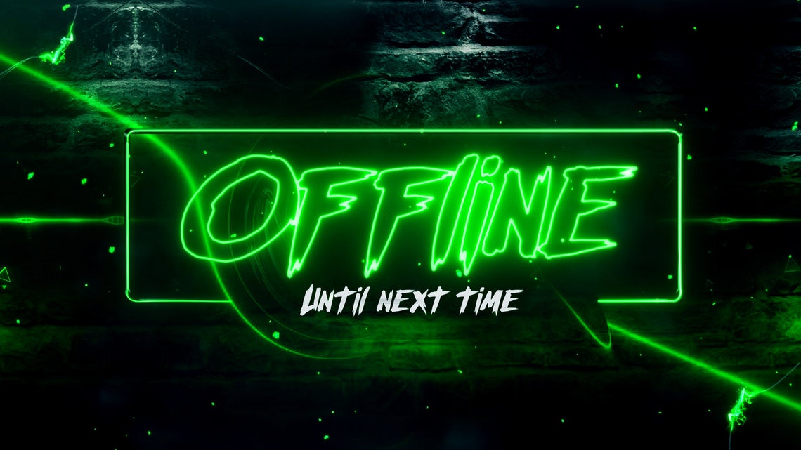 Overlays Stream Animated Classic Neon Green Style Pack WEBM - Etsy