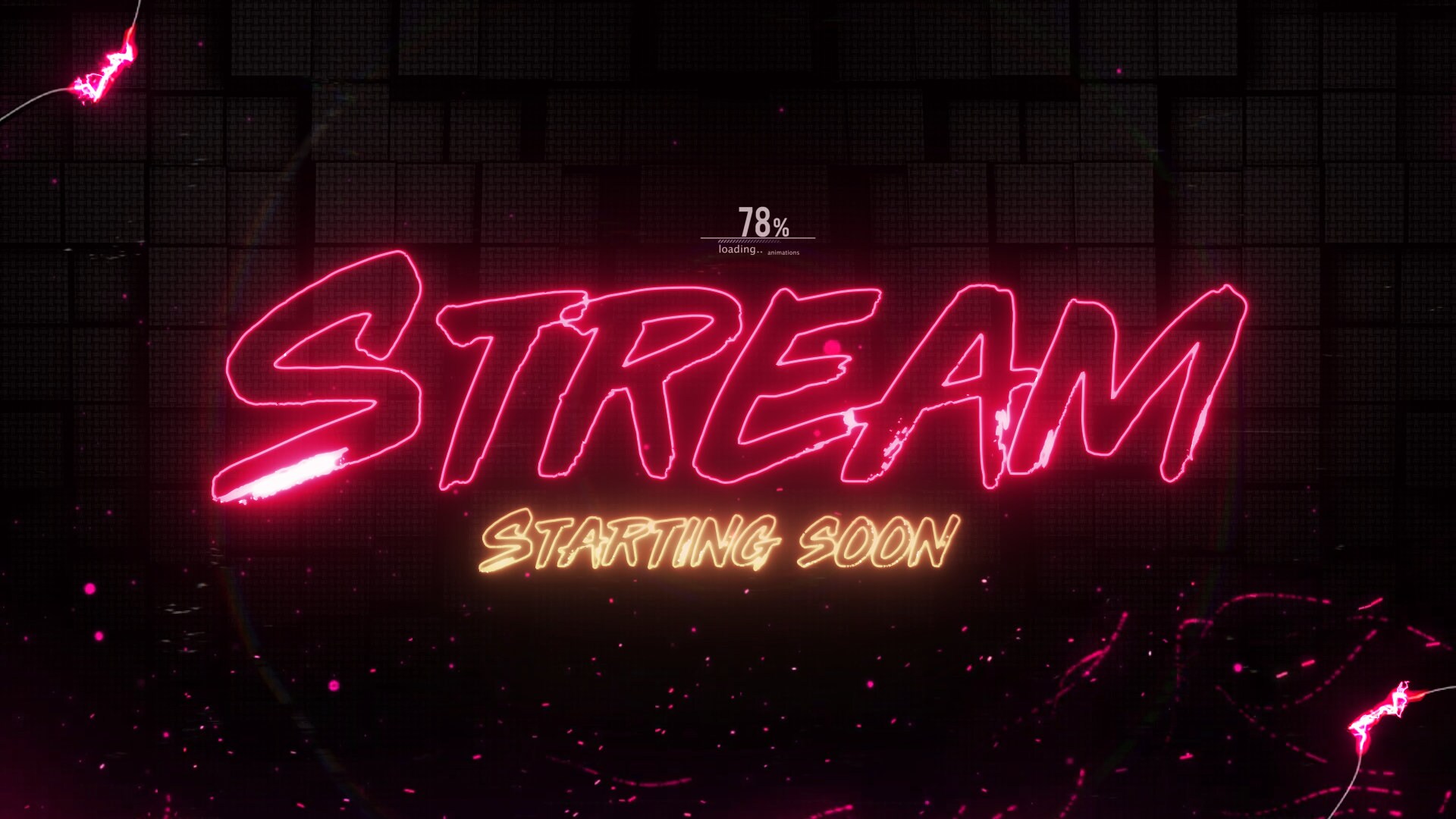 Pack Overlay Stream Animated Neon Pink formato WEBM - Etsy México